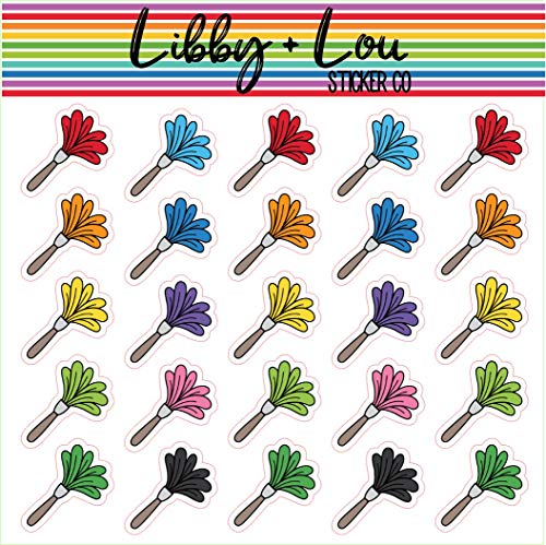 Amazon.com: Feather Duster Planner Stickers | Dusting | Libby + Lou ...