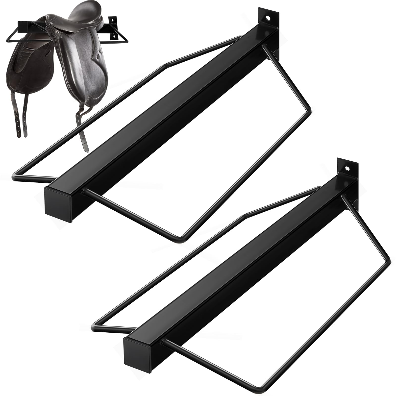 Snapklik.com : Yaocom 2 Pcs Wall Mounted Saddle Rack For Horse Portable ...