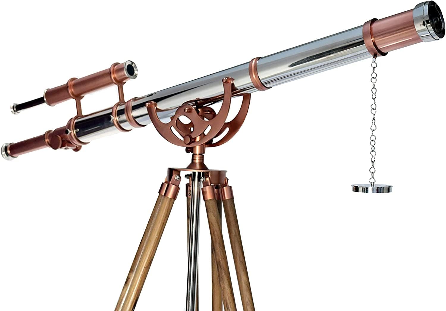 Amazon.com: Royal Vintage Telescope Shiny Copper/Chrome Finish Double ...