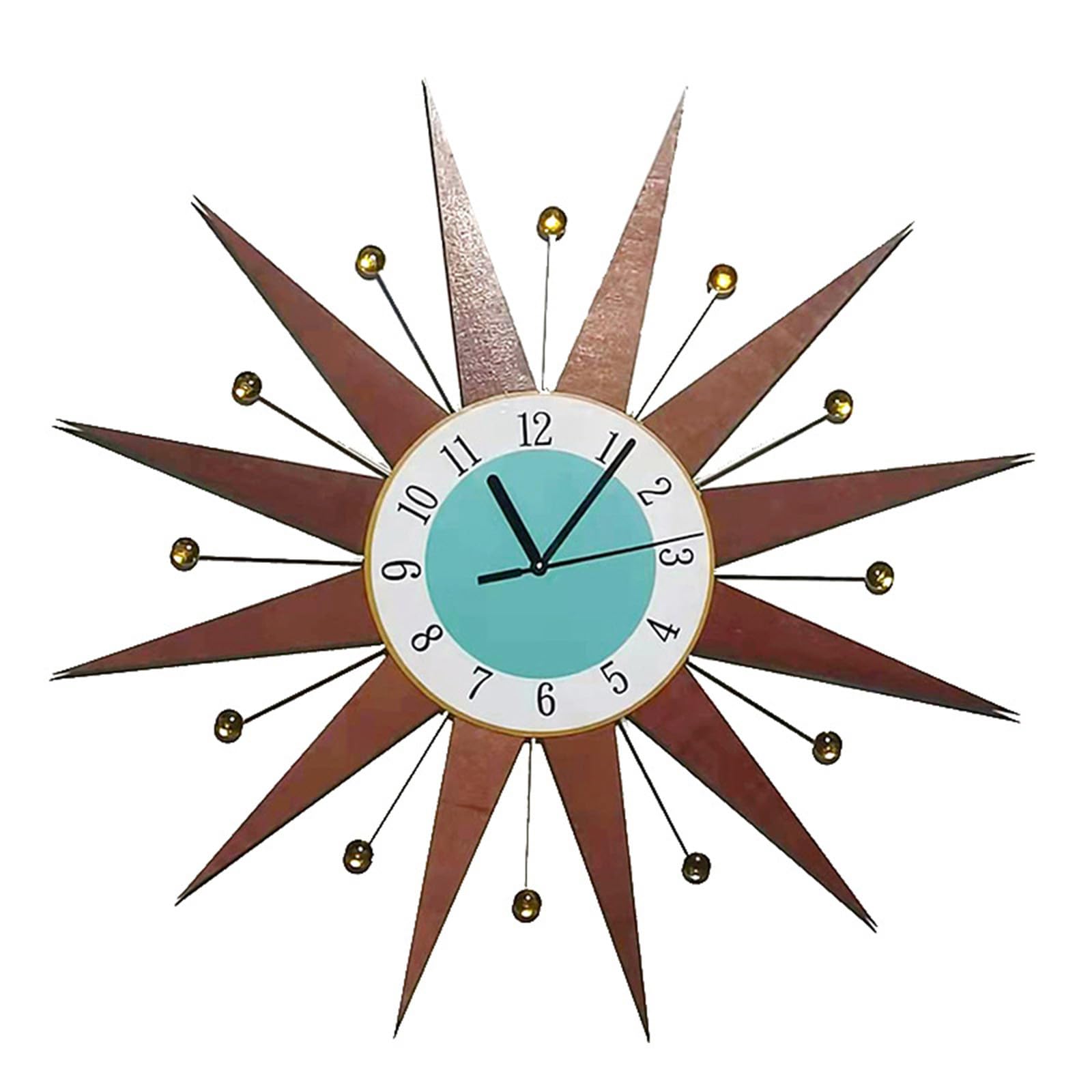 Retro Sunburst Wall Clock