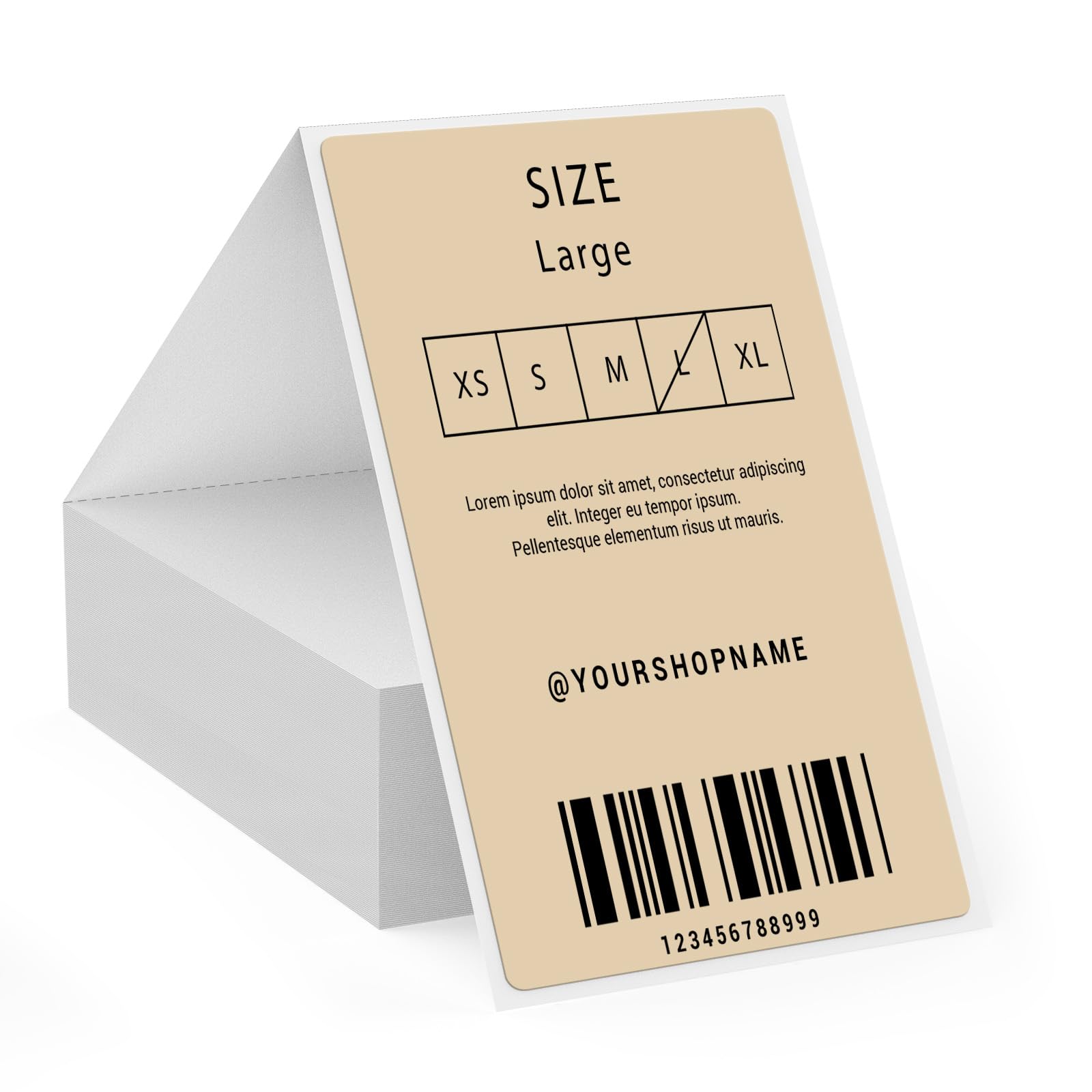 Amazon.com: FINDAT Khaki Thermal Labels 3 × 5 Inch Vinyl Fanfold Self ...