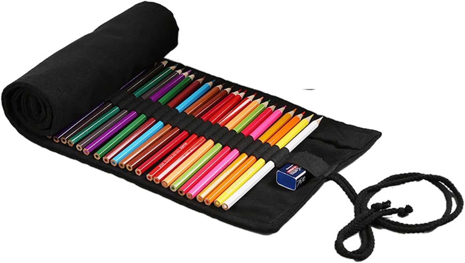 Amazon.com: Wumuzai 72 Slots Pencil Roll Up Case, Color Pencil Wrap ...