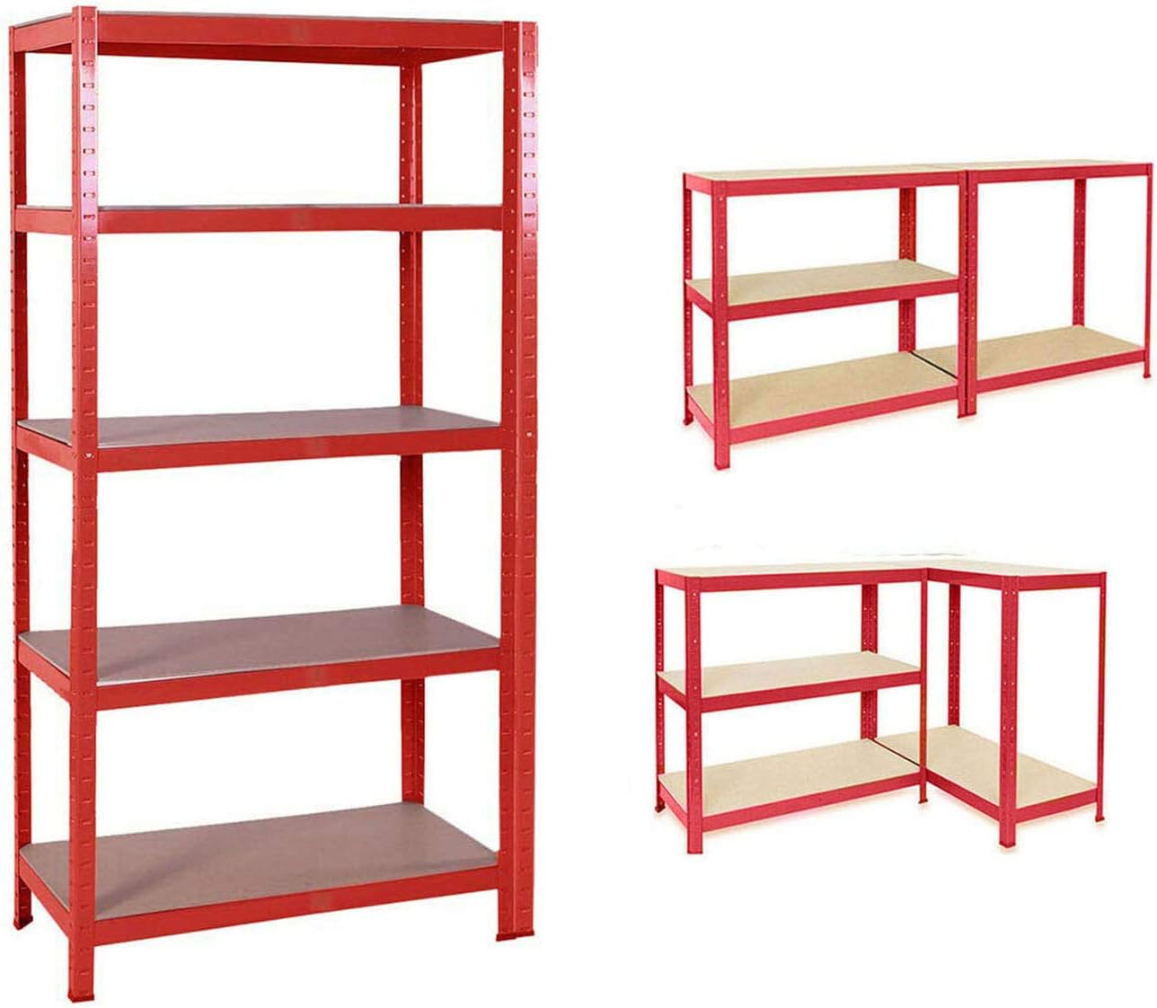 Shelving Unit for Garages and Sheds 180x90x40cm Racking Storage Shelves ...