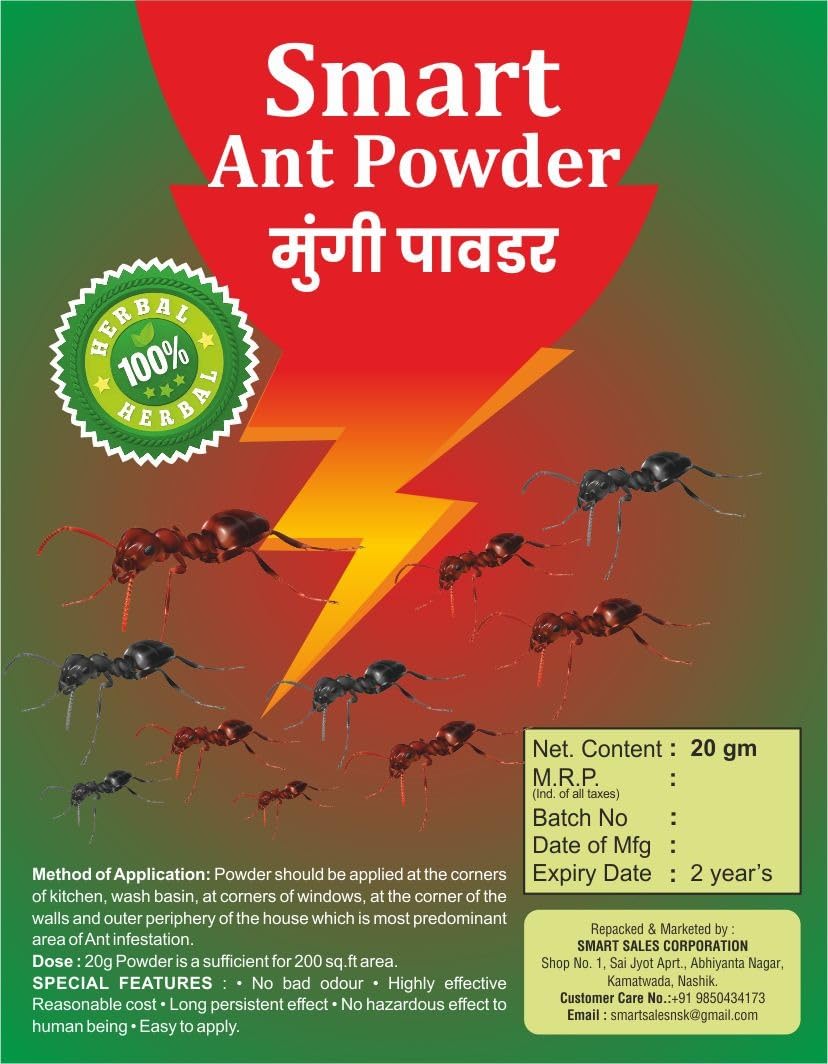 SMART - Ant Powder - 20 Grams - Powerful - Ant Killer Powder (Pack of 6 ...
