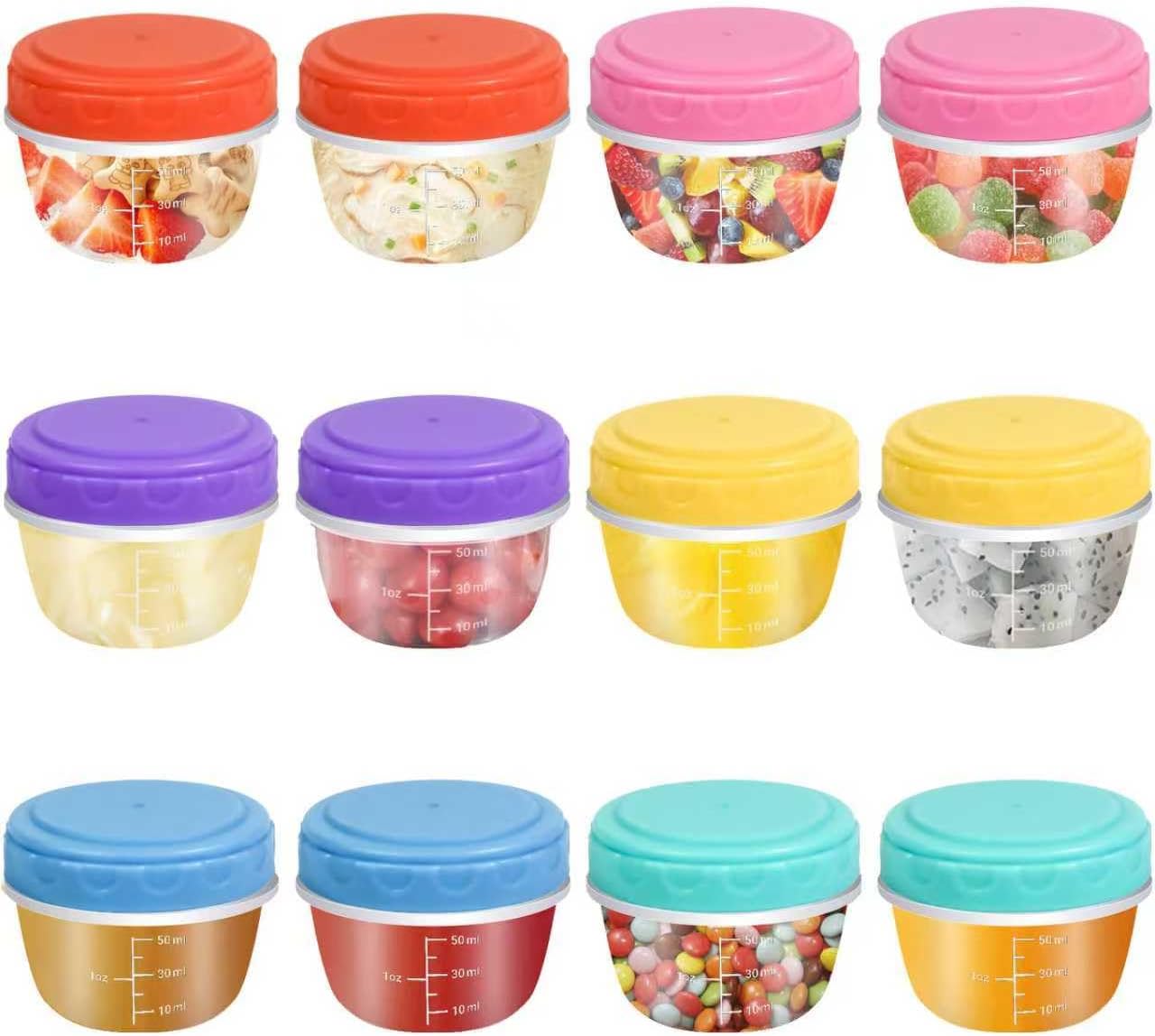 Amazon.com: GNYRWOJH 12 Pack Salad Dressing Containers to Go,2.7 OZ ...
