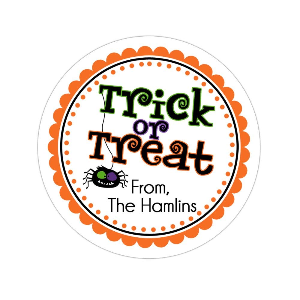 Amazon.com: Personalized Halloween Party Favor Thank You Stickers ...