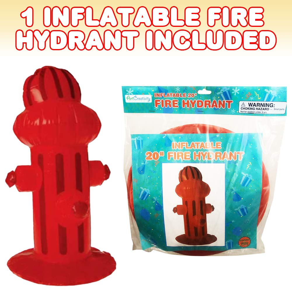 Artcreativity Inflatable Fire Hydrant 1pc Firefighter Party Decorations ...