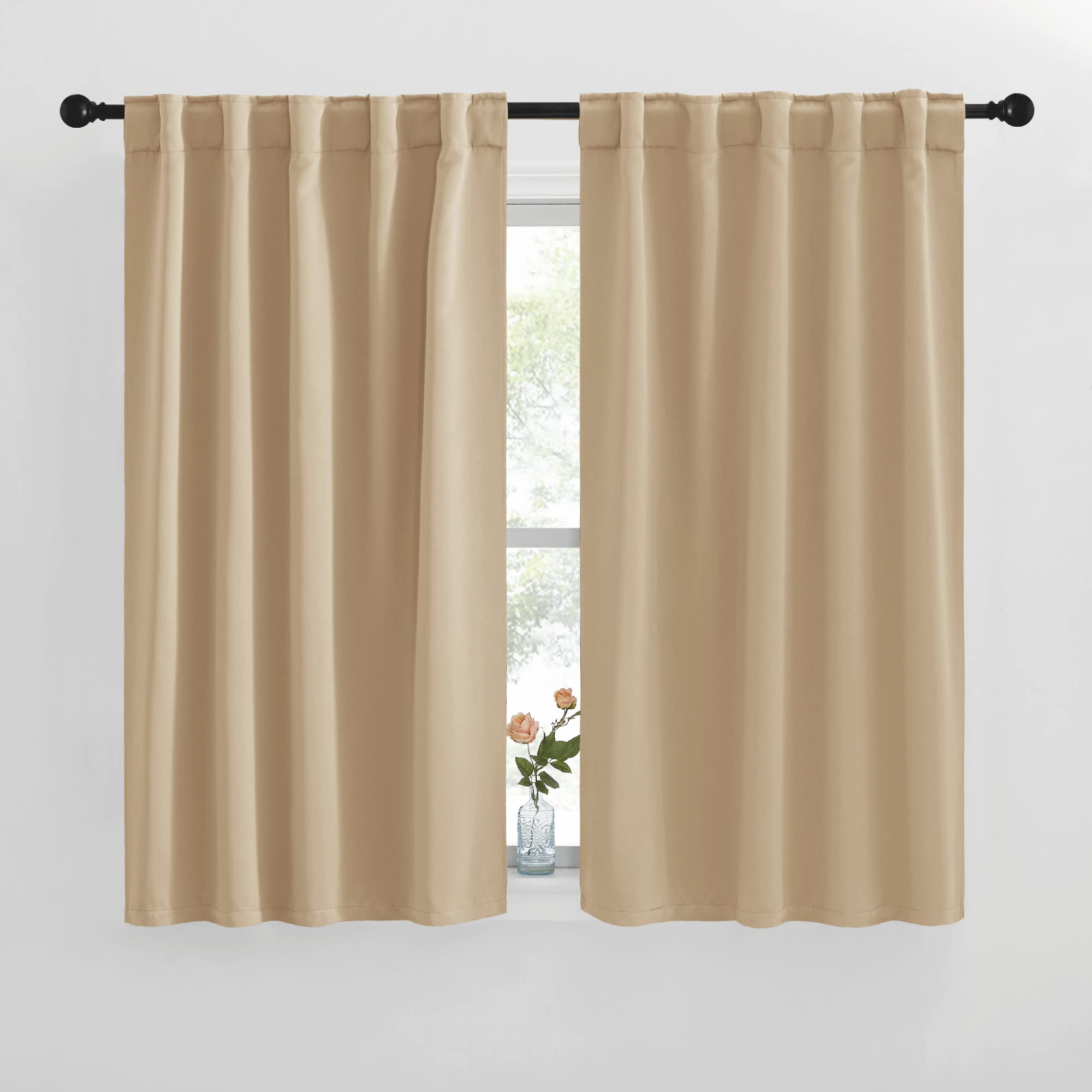 Amazon.com: NICETOWN Window Treatment Curtains Room Darkening Drapes ...