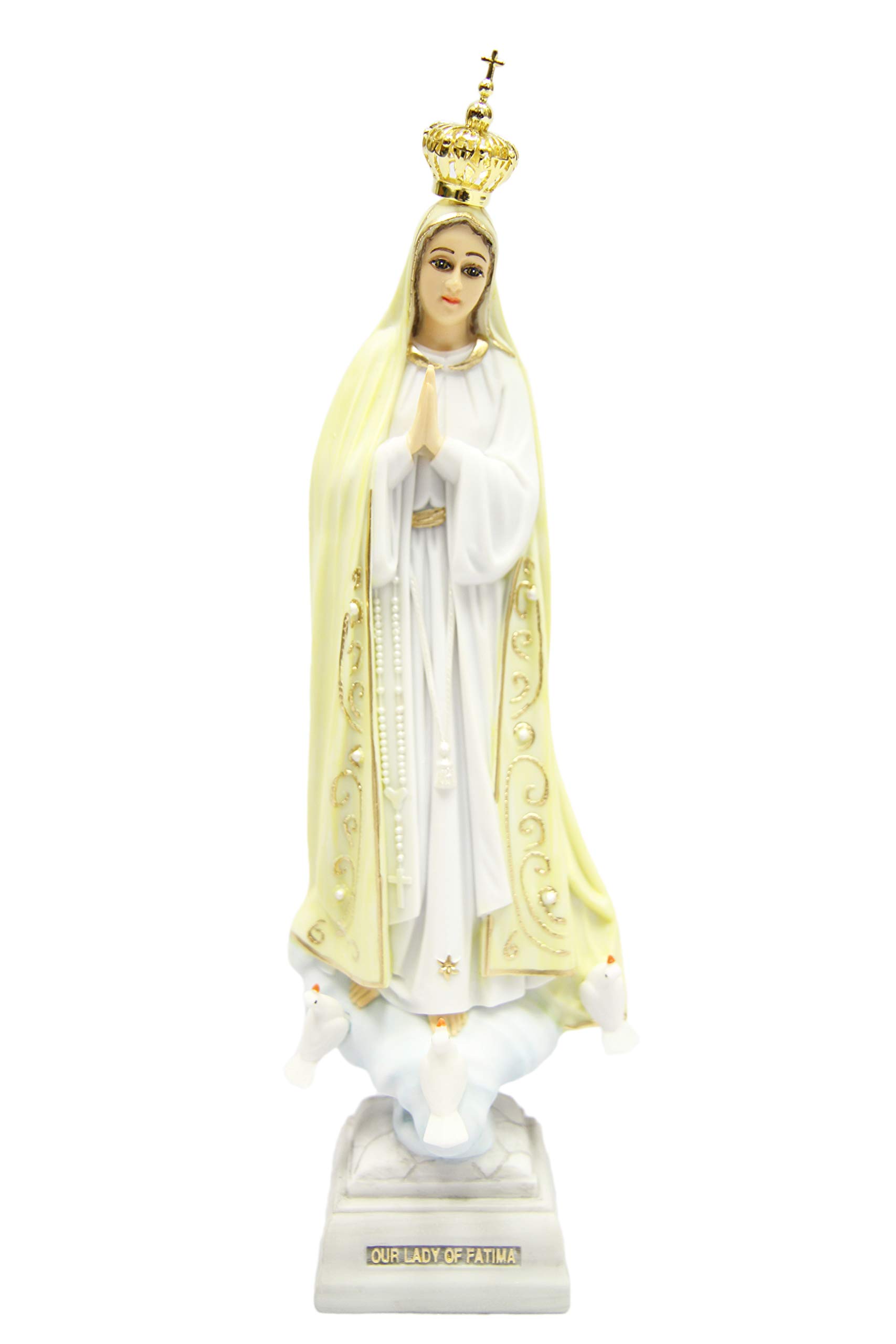 Buy 11.5" Inch Our Lady of ima Pilgrim Virgin Mary with Crown Statue ...