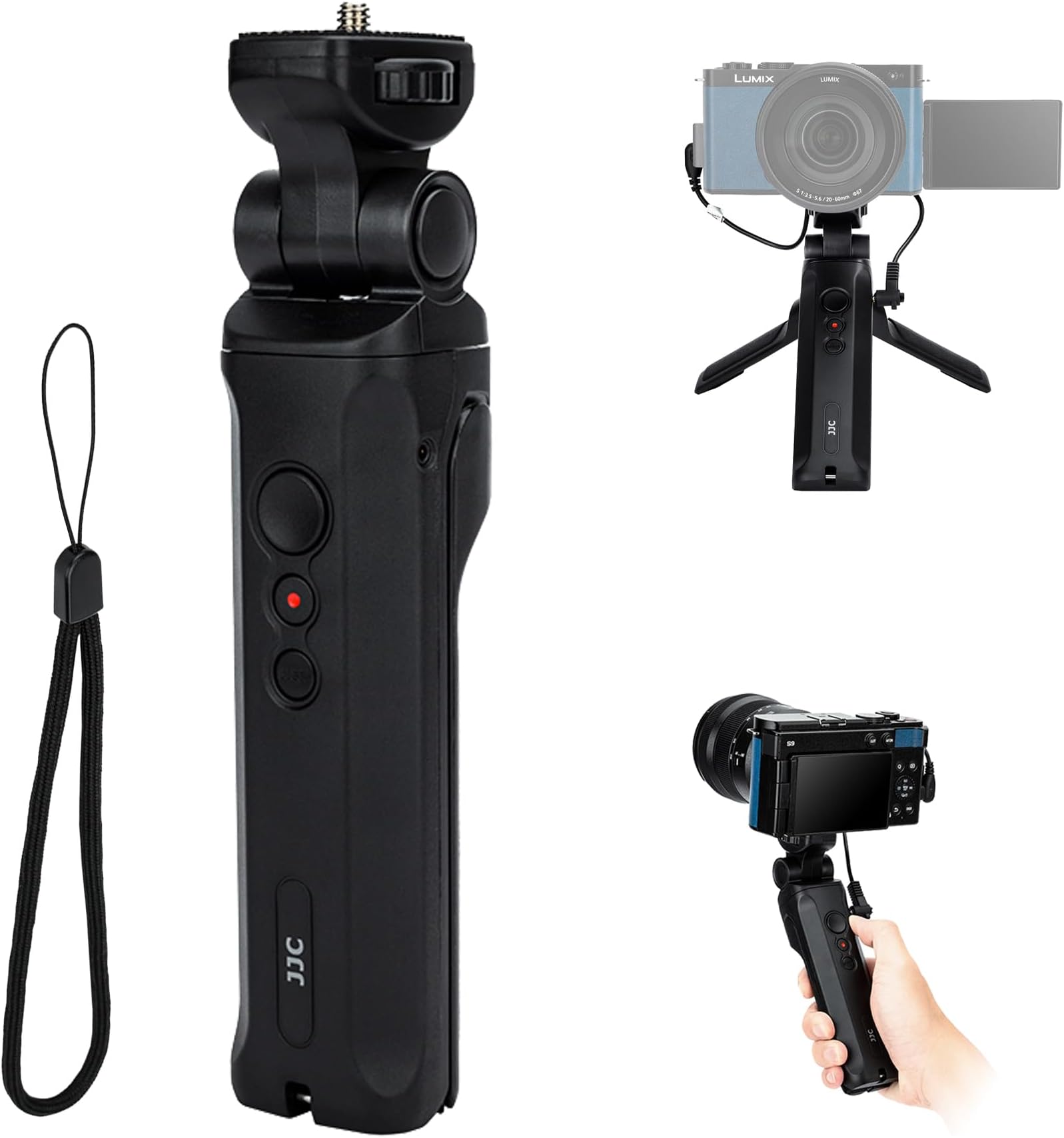 Amazon | JJC Panasonic Lumix S9 G100D 専用 リモートググリップ 自撮り棒 VLOG三脚 Panasonic DMW-SHGR2に互換 パナソニック ...