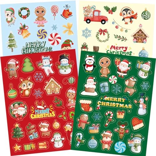 Amazon.com: Christmas Stickers for Kids 120 Sheets Assortment 1440 ...