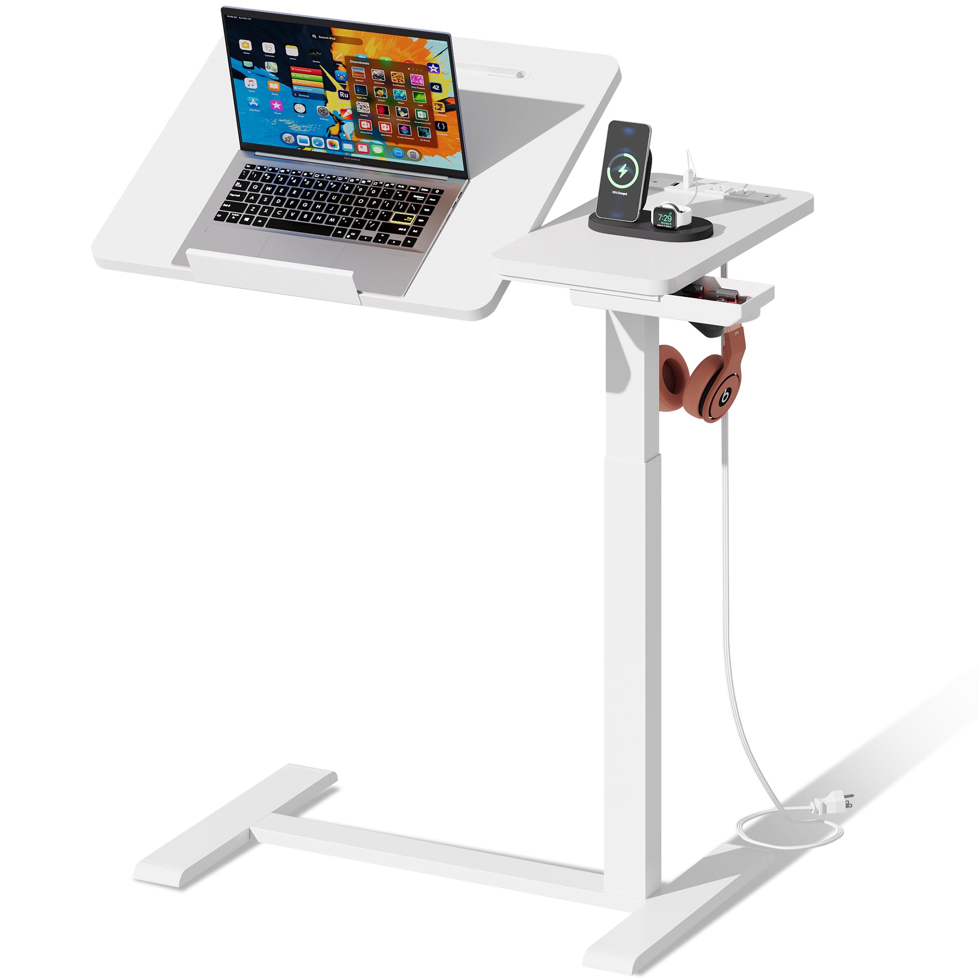 Amazon.com: EKNKOZY Standing Desk, Medical Overbed Table with Rolling ...