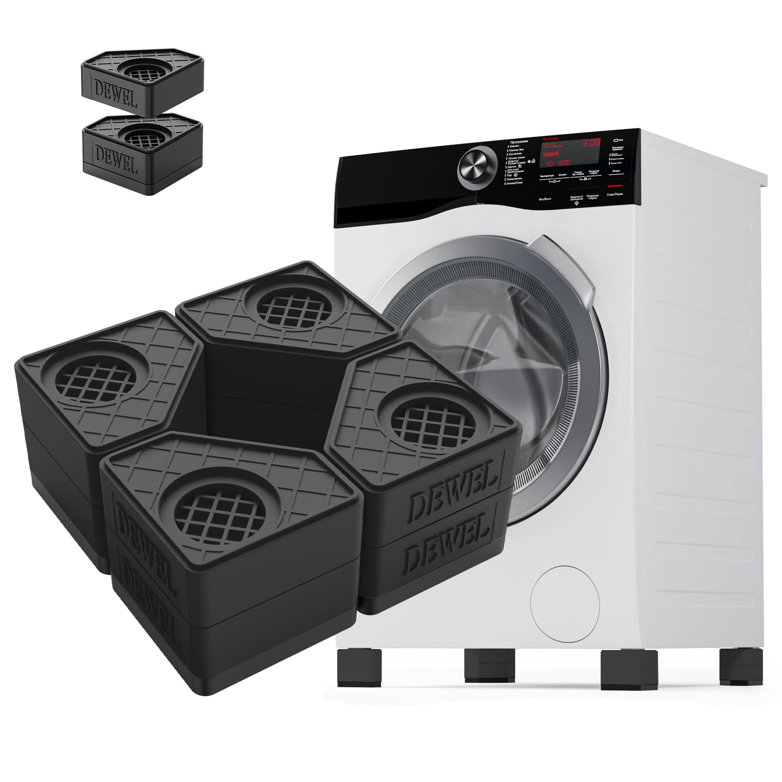 Amazon.com: SEISSO Anti Vibration Pads for Washing Machine Support ...