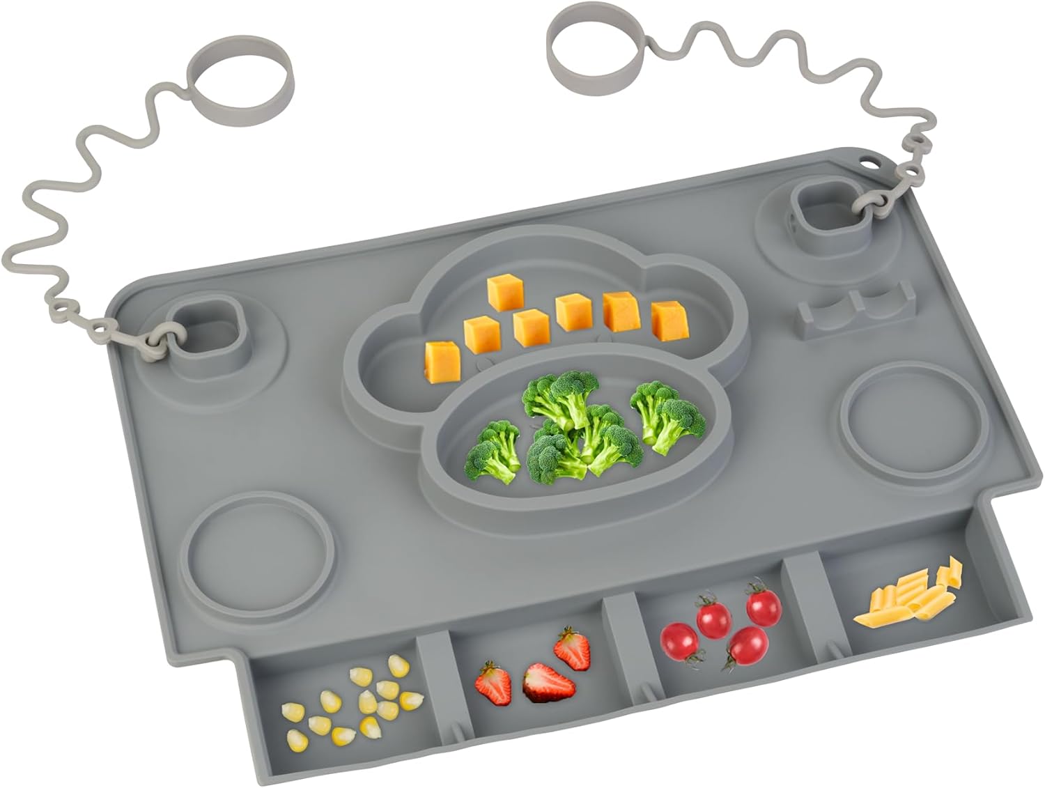 Amazon.com : Silicone Placemats for Toddlers, Hitseon Reusable Food ...