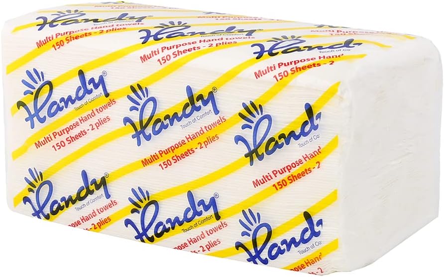 Handy multi purpose paper towel 2 layers pack of 150 sheets: Buy Online ...
