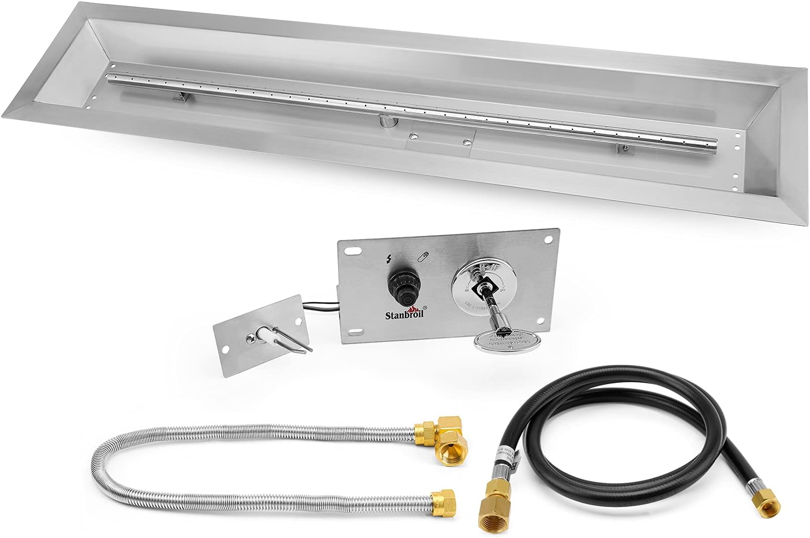 Amazon.com: Skyflame 48" Linear Stainless Steel Spark Ignition Gas Fire ...