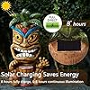 Yiosax Outdoor Tiki Statue Decoration-Solar Power Light Tiki Garden ...