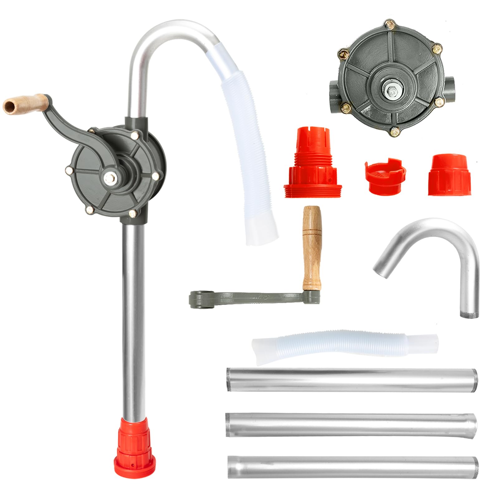 PUNMEW Drum Pump 5 to 55 Gallon Drum Pump Aluminum Corrosion-Resistant ...