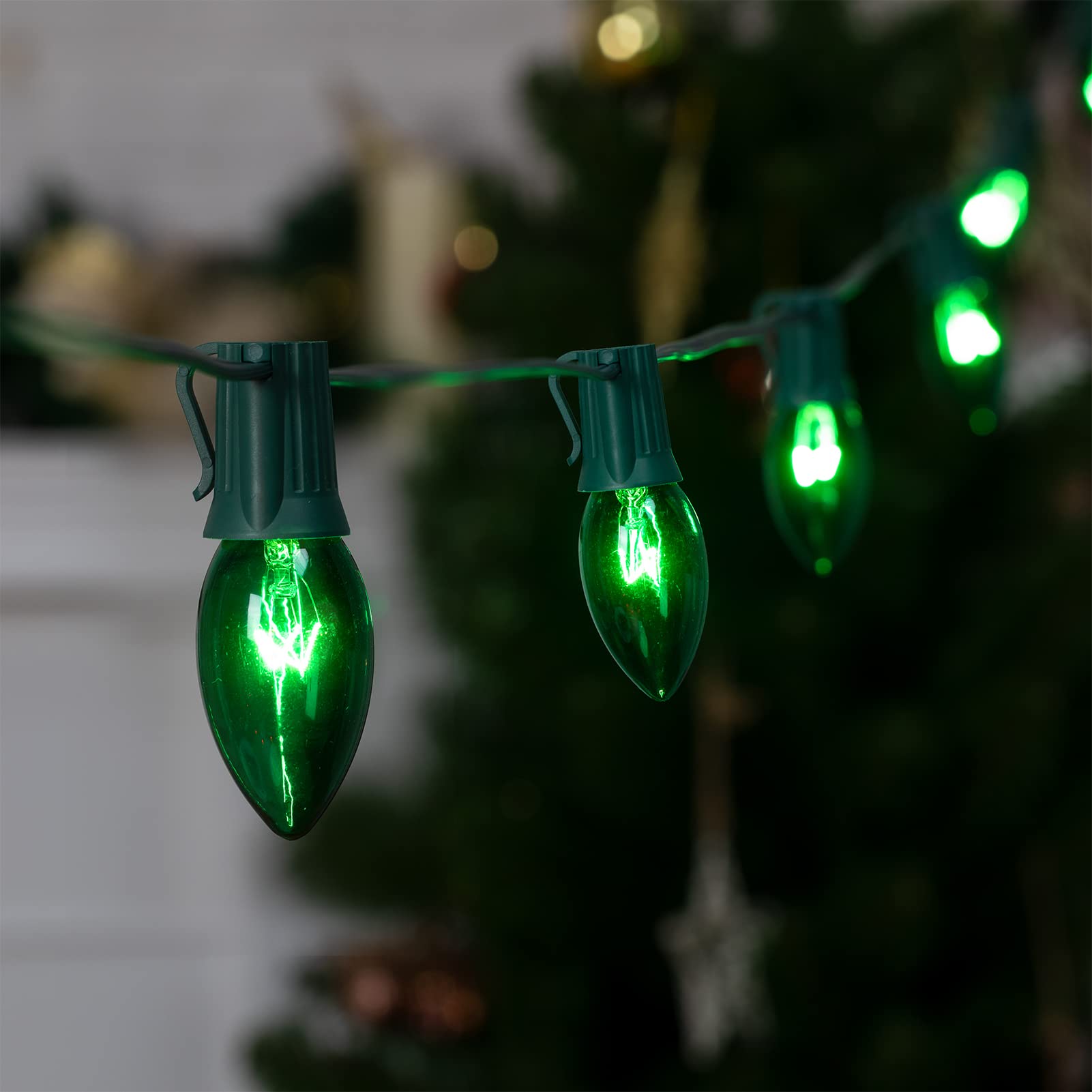 Christmas Decorations C9 Clear Christmas String Lights - Outdoor ...