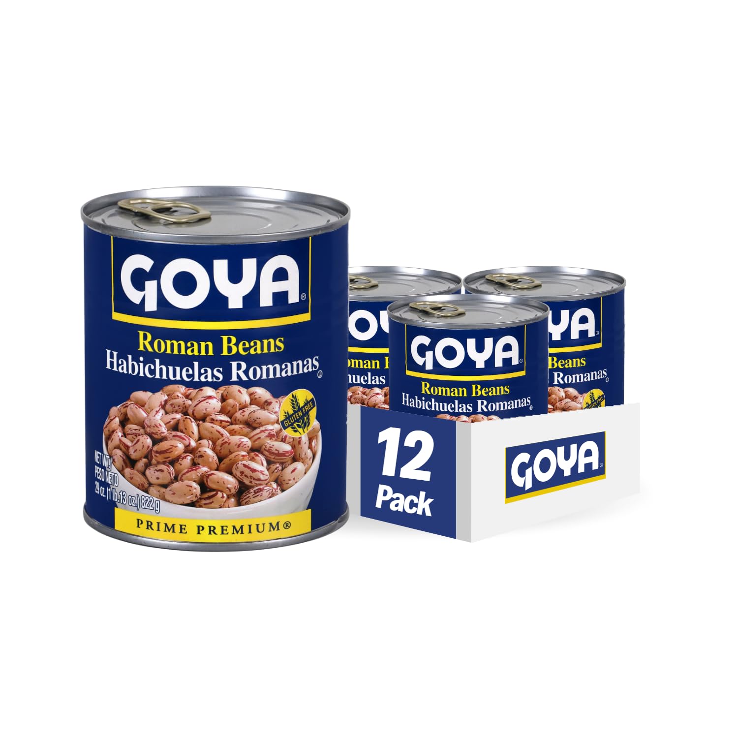 Amazon.com : Goya Foods Roman Beans, 29 Ounce (Pack of 12) : Beans ...