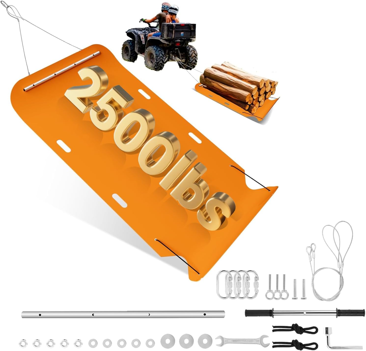 Amazon.com : Yard Drag Sled - Duty Yard Mat with Pull Cable and Bar ...