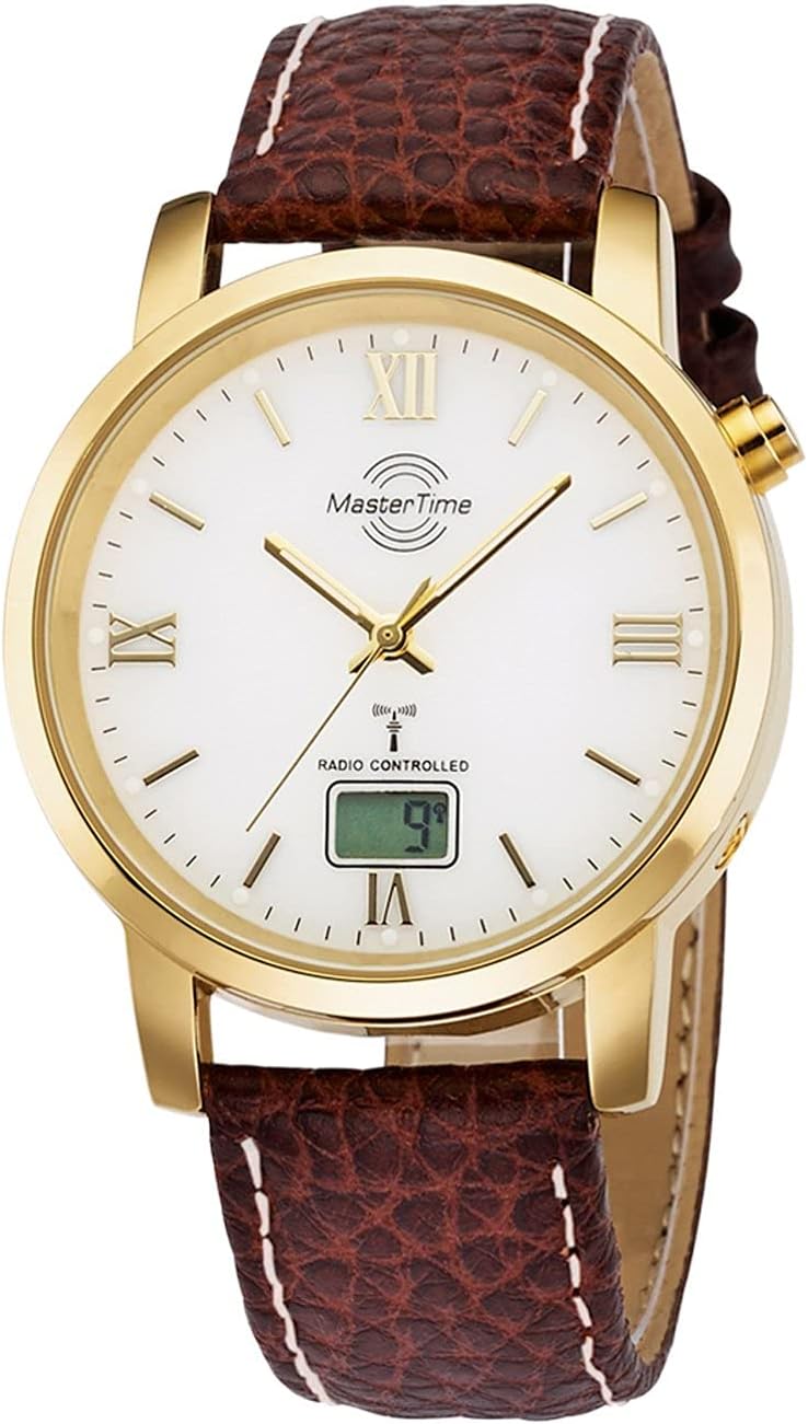 Master Time Funk Quarz Herren Uhr Analog-Digital mit Leder Armband MTGA ...