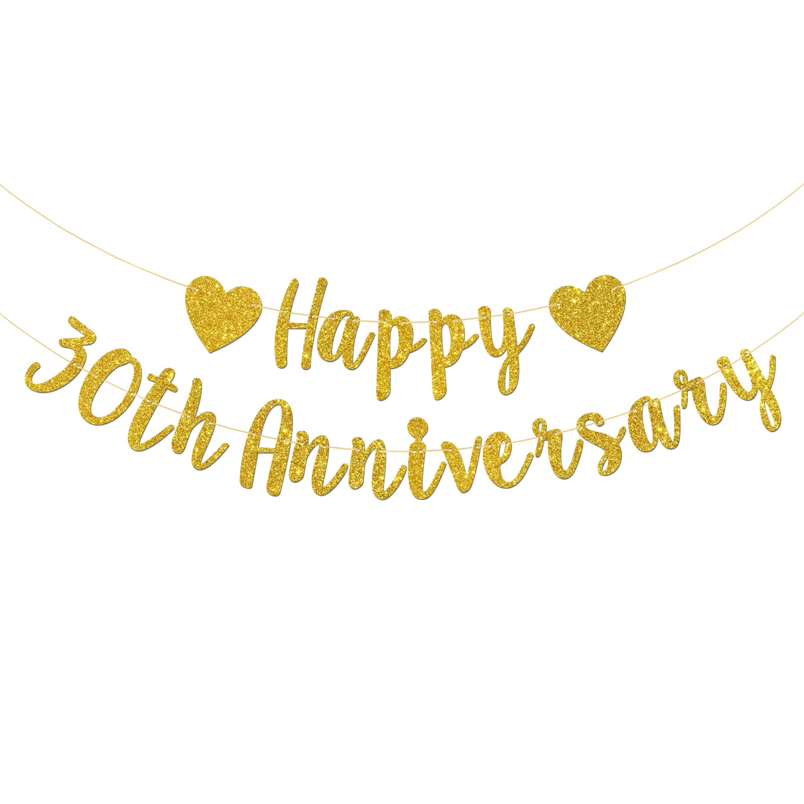 Amazon.com: Talorine Happy 30th Anniversary Banner, 30th Wedding ...