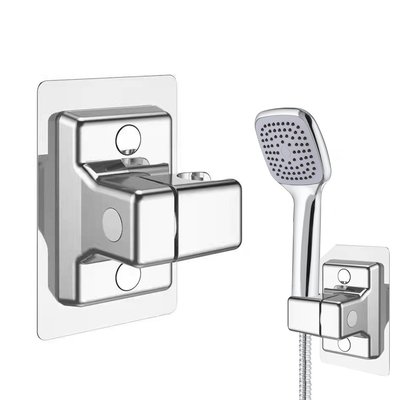 1Pcs No Punching Shower Head Holder 360°Adjustable Suction Shower Head ...