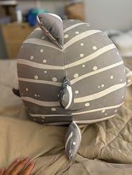 Amazon.com: Squishmallows Original 14-Inch Sachie Grey Striped Whale Shark with White Belly ...