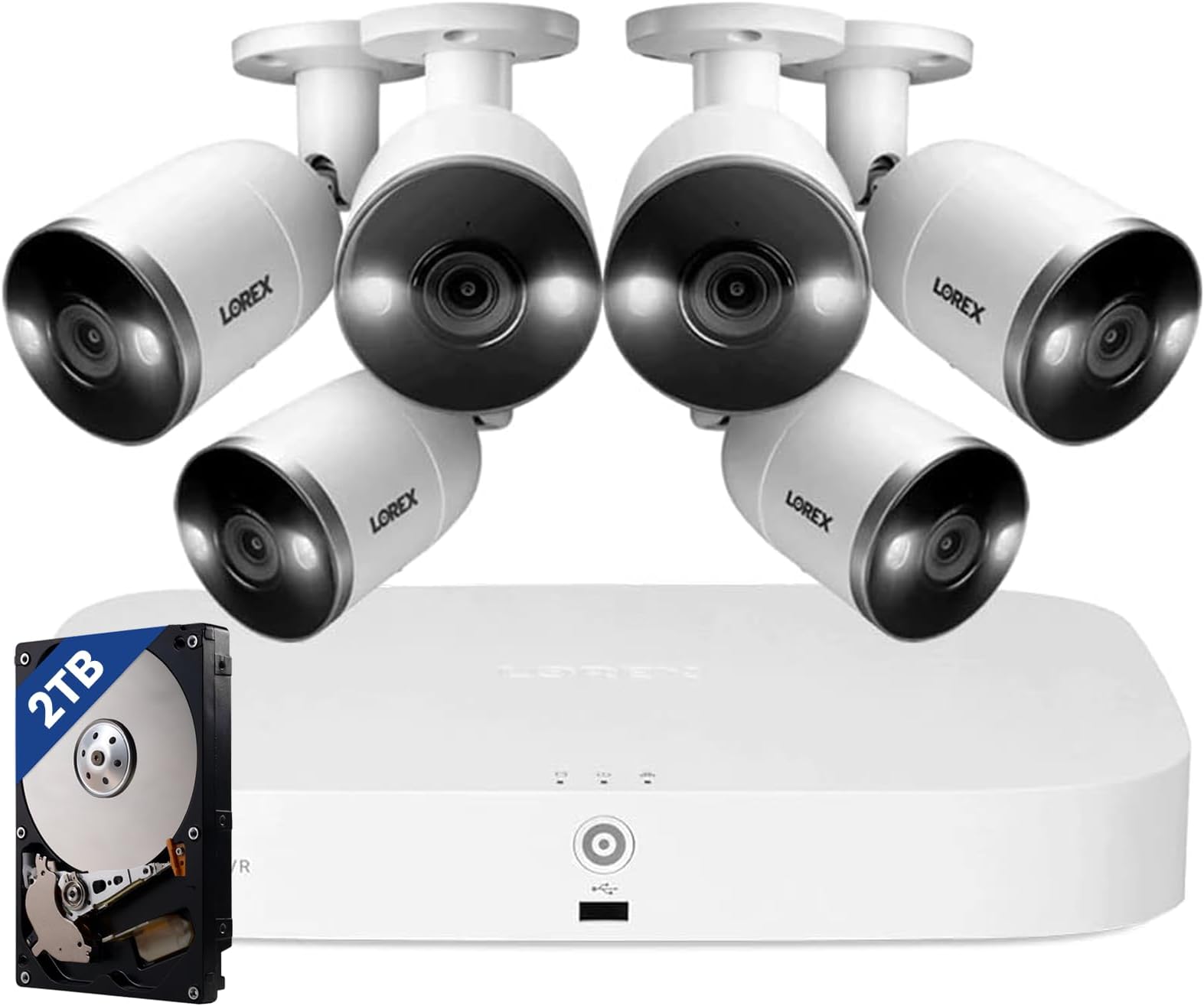 Amazon.com : Lorex Fusion 4K Security Camera System with 2TB NVR - 8 Channel PoE Wired Home ...