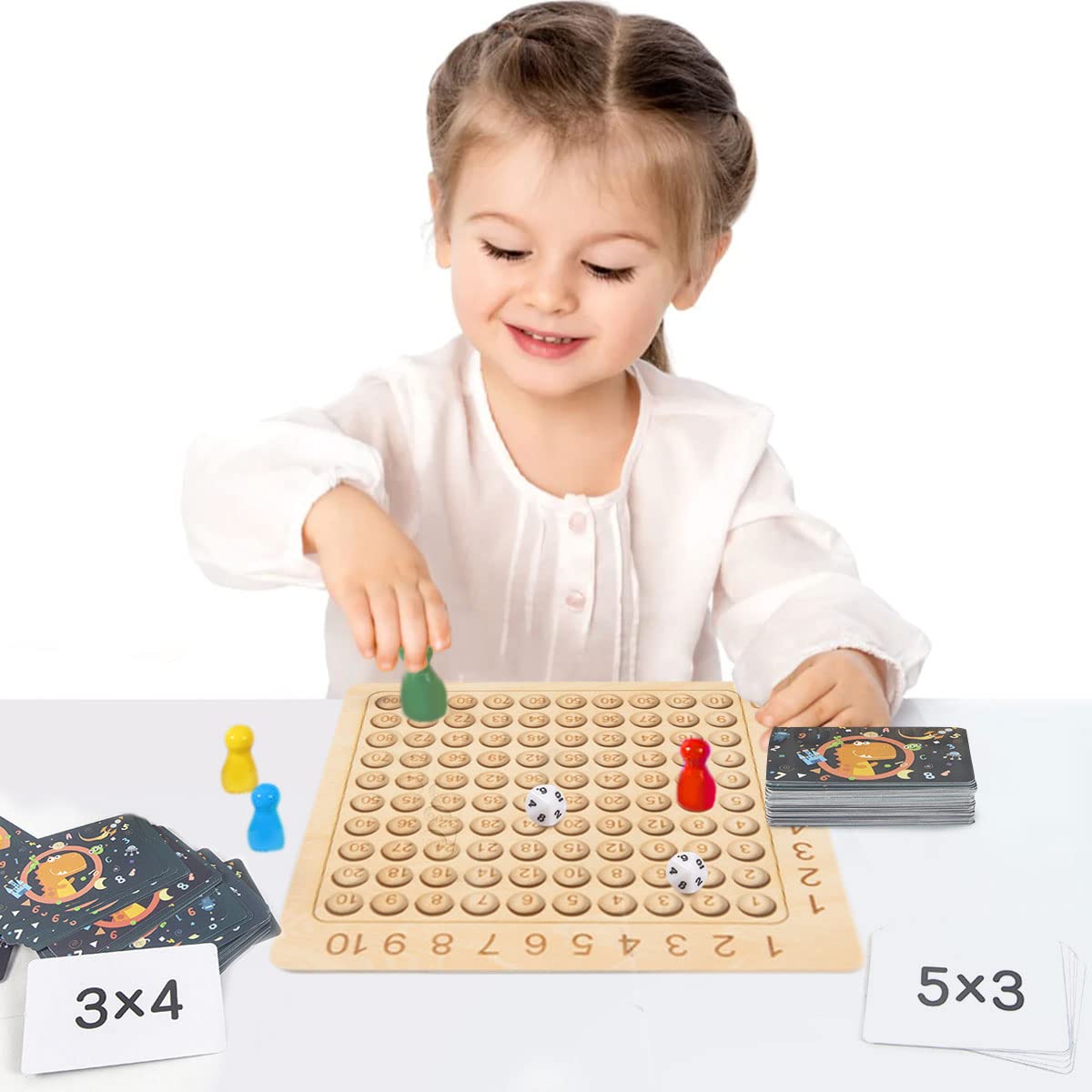 Snapklik.com : Wooden Math Multiplication Board Montessori Children ...