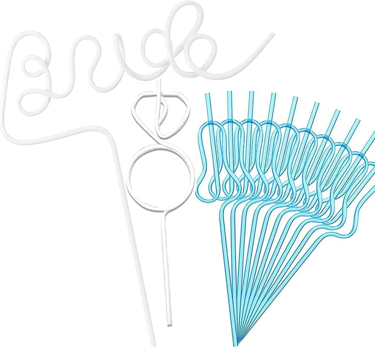 Amazon.com: 13PCS Bachelorette Party Drinking Straws Set:1 White ...