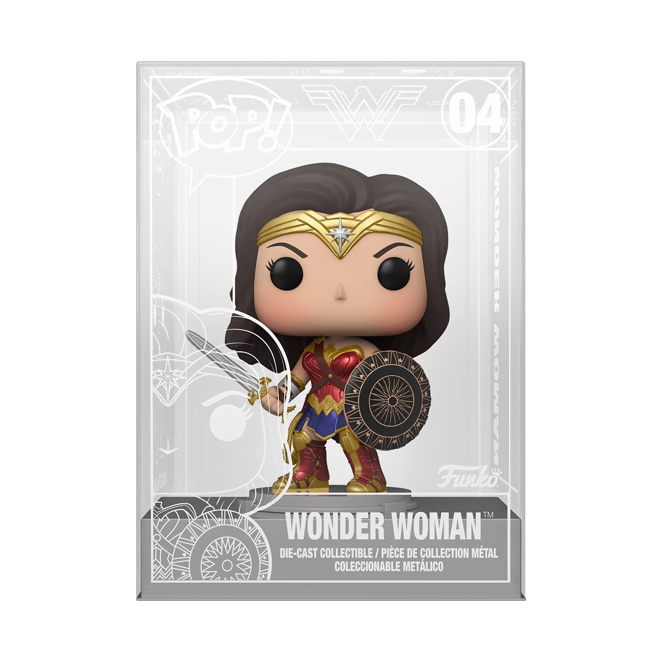 Amazon.com: Funko POP! Die Cast Wonder Woman with Sword & Shield : Toys ...