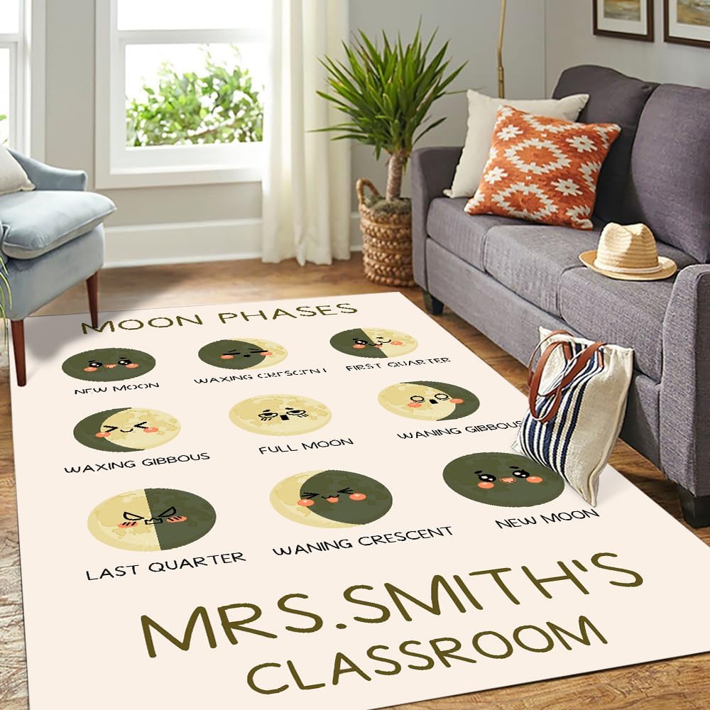 Amazon.com: Personalized Classroom Rugs Elementary - Personalized Moon ...