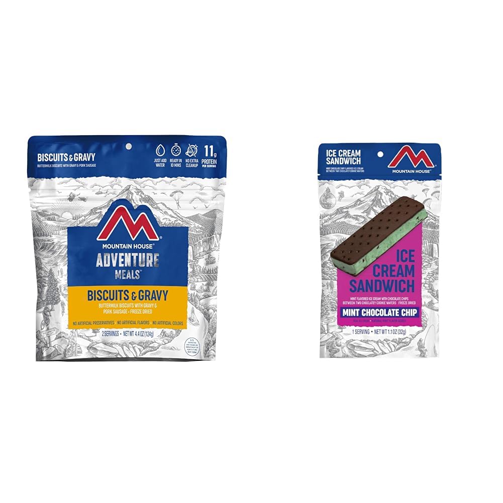 Amazon.com : Mountain House Biscuits & Gravy Breakfast | Mint Chocolate ...