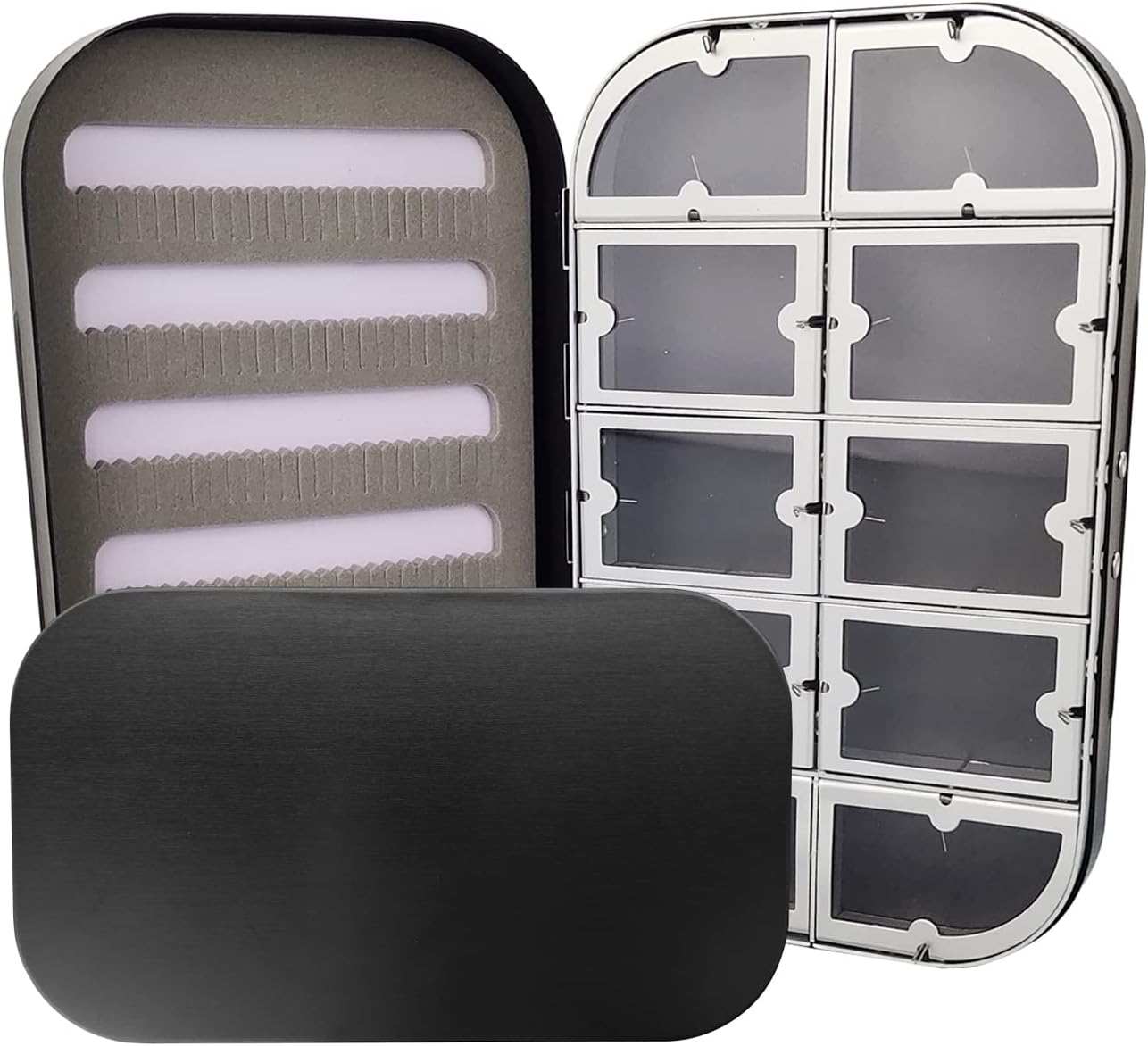 Amazon.com: Eupheng Aluminum Fly Fishing Box Slit Foam Compartments ...