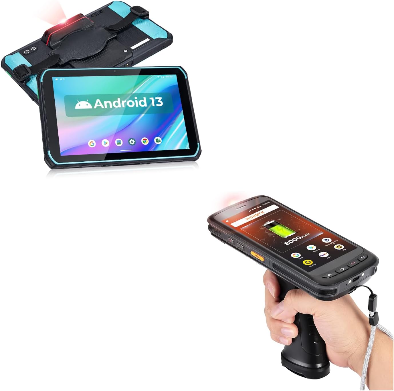 Amazon.com : MUNBYN Rugged Android Tablet Barcode Scanner ILT01, 8 ...