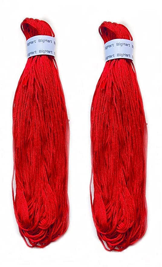 BigMart Silk Dark Nazar Dhaga, 20 Meters Religious Thread - lal Dhaga ...