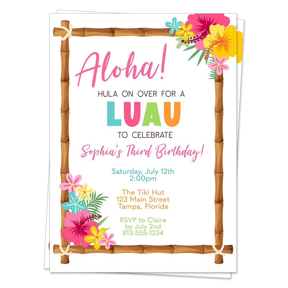 Hawaii Theme Invitation Free, Printable And Customizable Luau