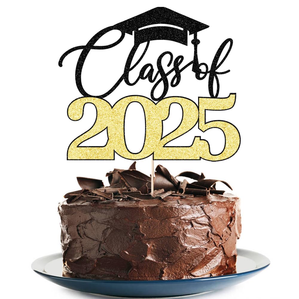 Snapklik.com : Glitter Class Of 2025 Cake Topper - Congrats Grad ...