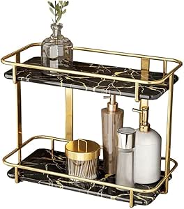 Amazon.co.jp: Bathroom Floating Shelves 2 Tier Bathroom Organizer ...