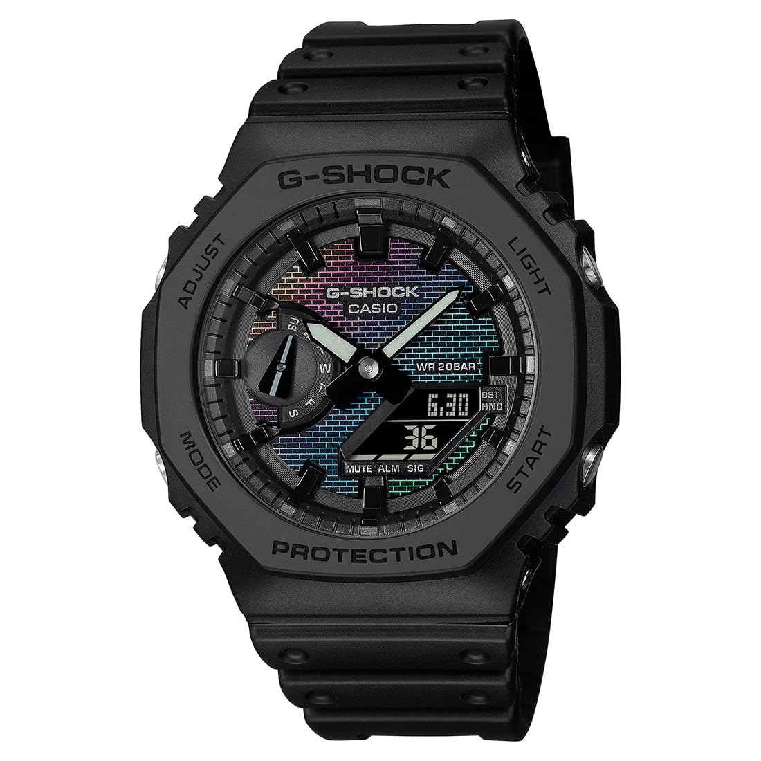Buy Casio G-Shock GA-2100RW-1ADR Analog-Digital Multicolour Dial Men ...