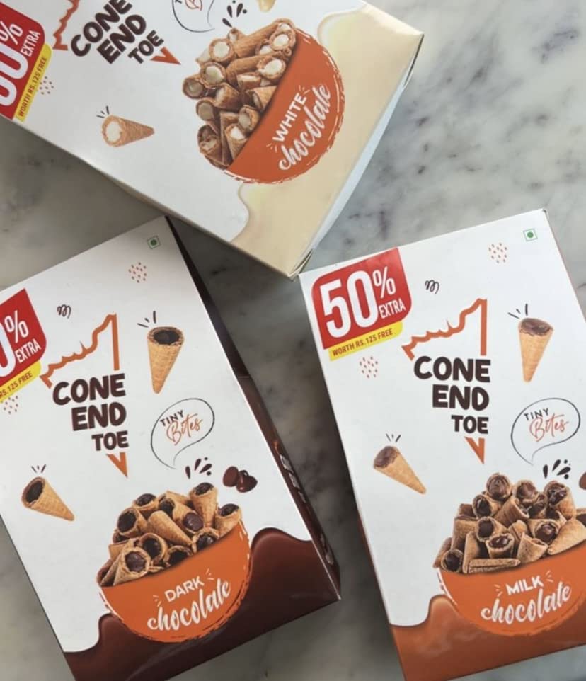 Cone End Toe Mini Waffle cone, Mini chocolate cone, Conio waffle cone ...