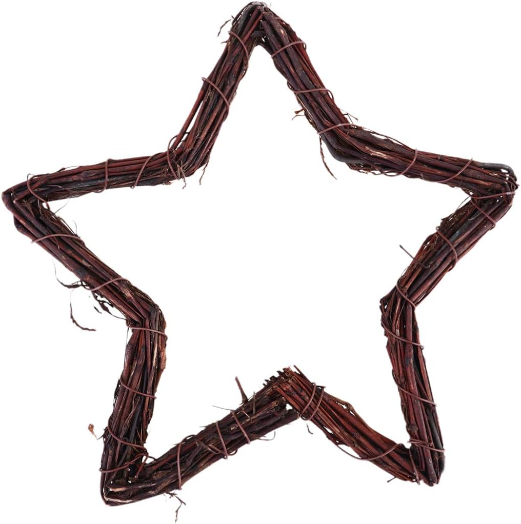 Amazon.com: Natural Grapevine Wreath Star Shaped Wreath Ring DIY Crafts ...