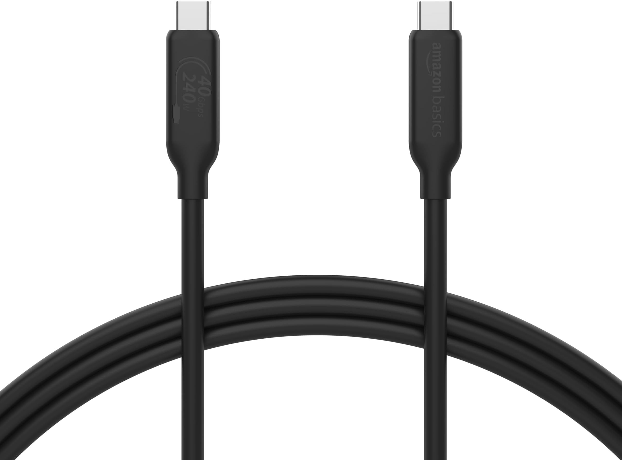 Amazon.com: Amazon Basics USB-C to USB-C 4 Fast Charger Cable, 40 Gbps ...