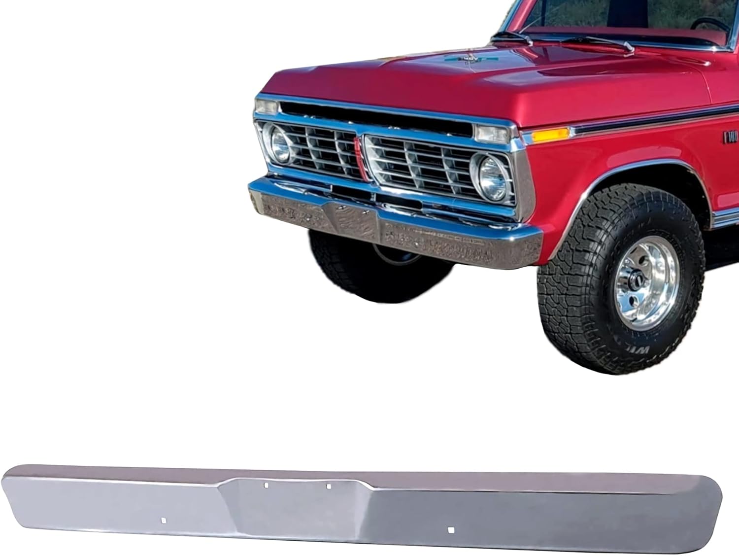 Amazon.com: CarPartsDepot New Front Steel Chrome Bumper Face Bar ...