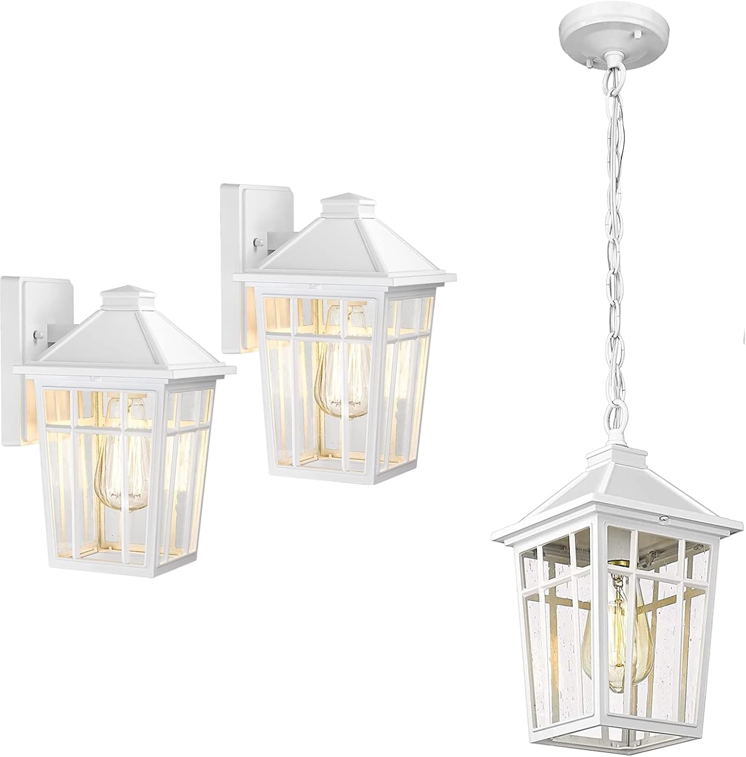 Darkaway 2 Pack Outdoor Sconce Lights Wall Light Fixtures + 1Pack ...