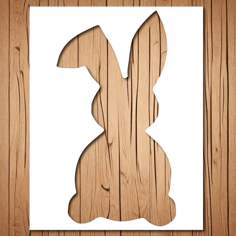 Amazon.com : Bunny Rabbit Stencil Template - Reusable Easter Rabbit ...