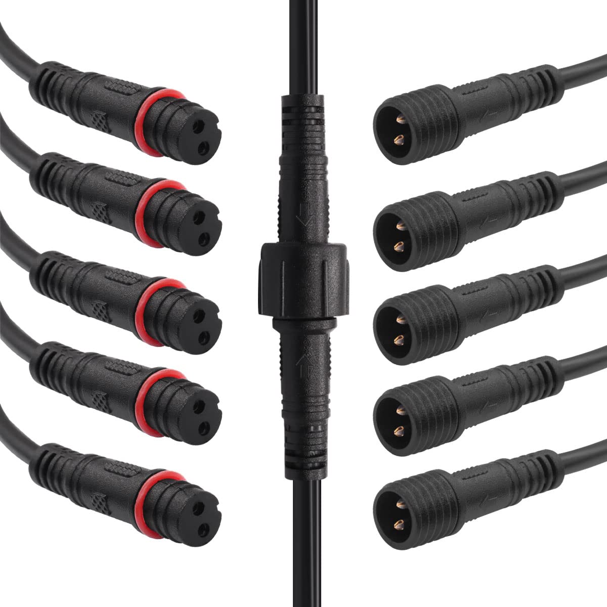 Snapklik.com : Mxuteuk 6 Pairs 22AWG 2 Pin Electrical Connector