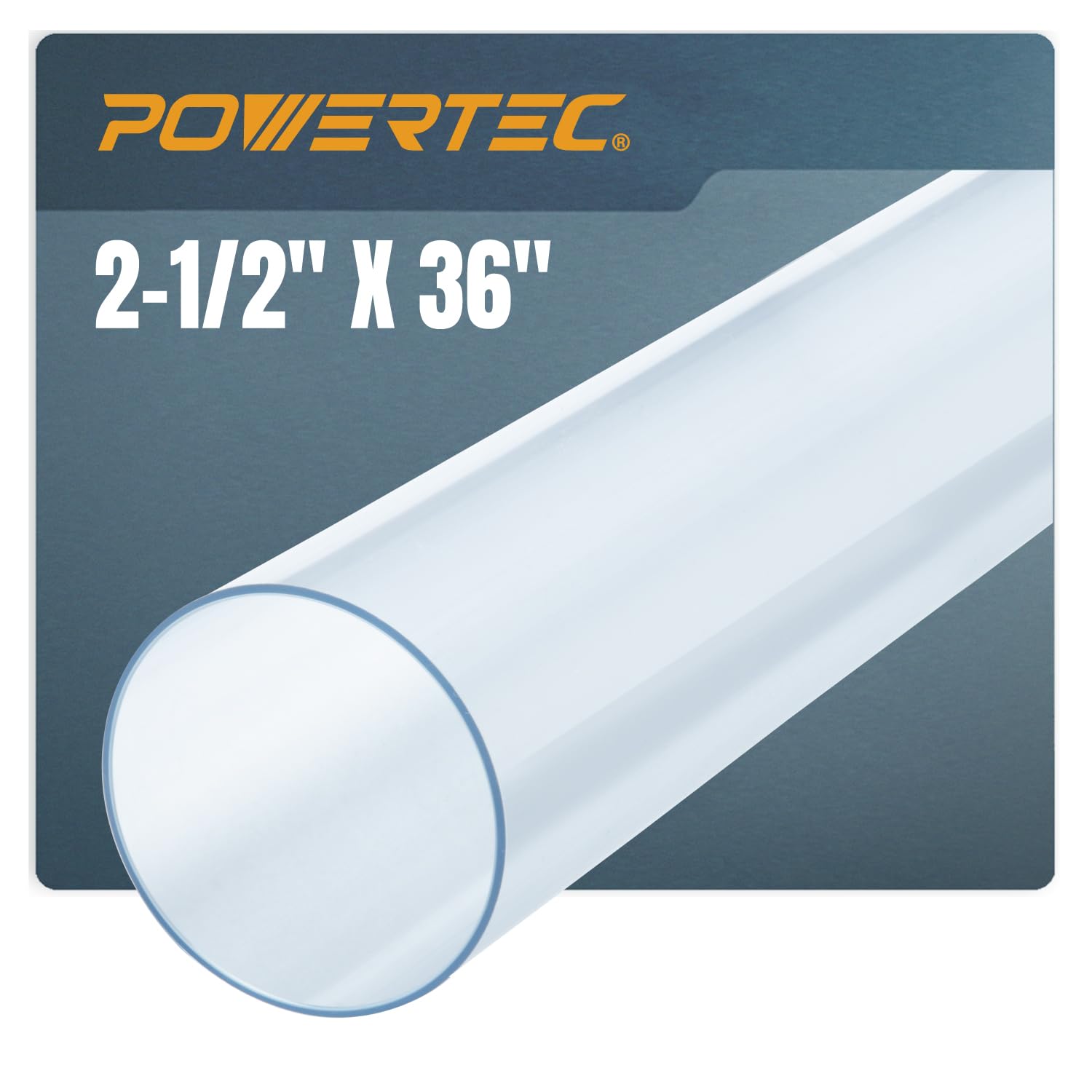 Snapklik.com : POWERTEC Clear PVC Pipe 2-1/2" X 36" Long, 1PK Rigid ...